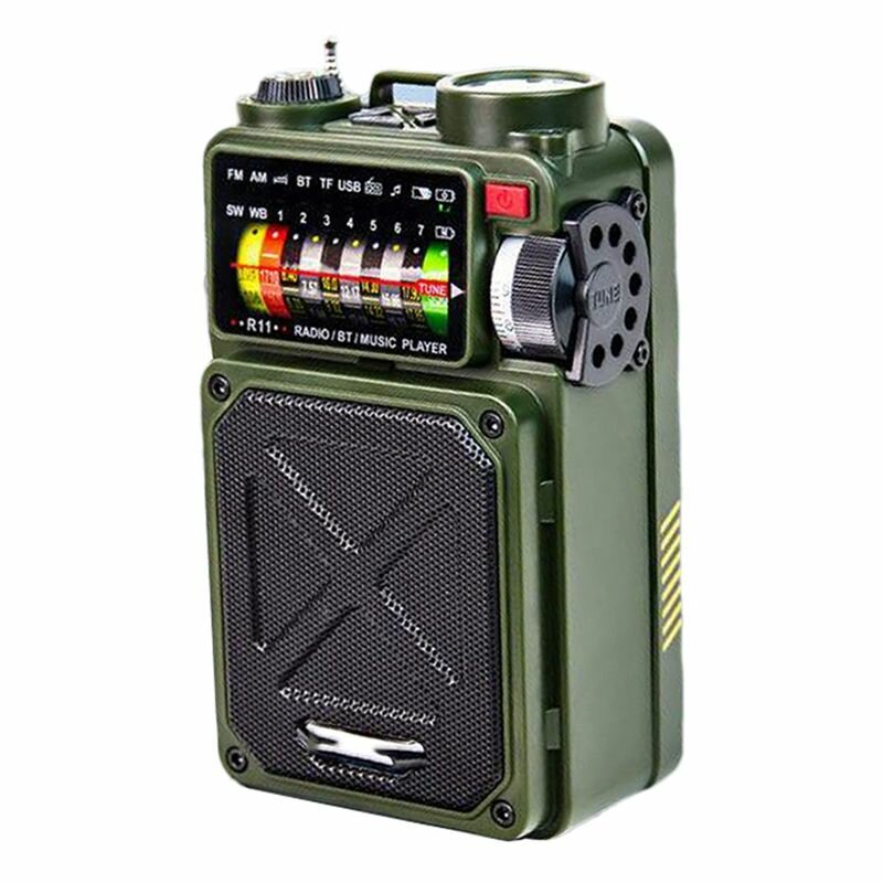 Аварийный Многофункциональный Радиоприемник С Bluetooth-Динамиком, Фонариком И Компасом