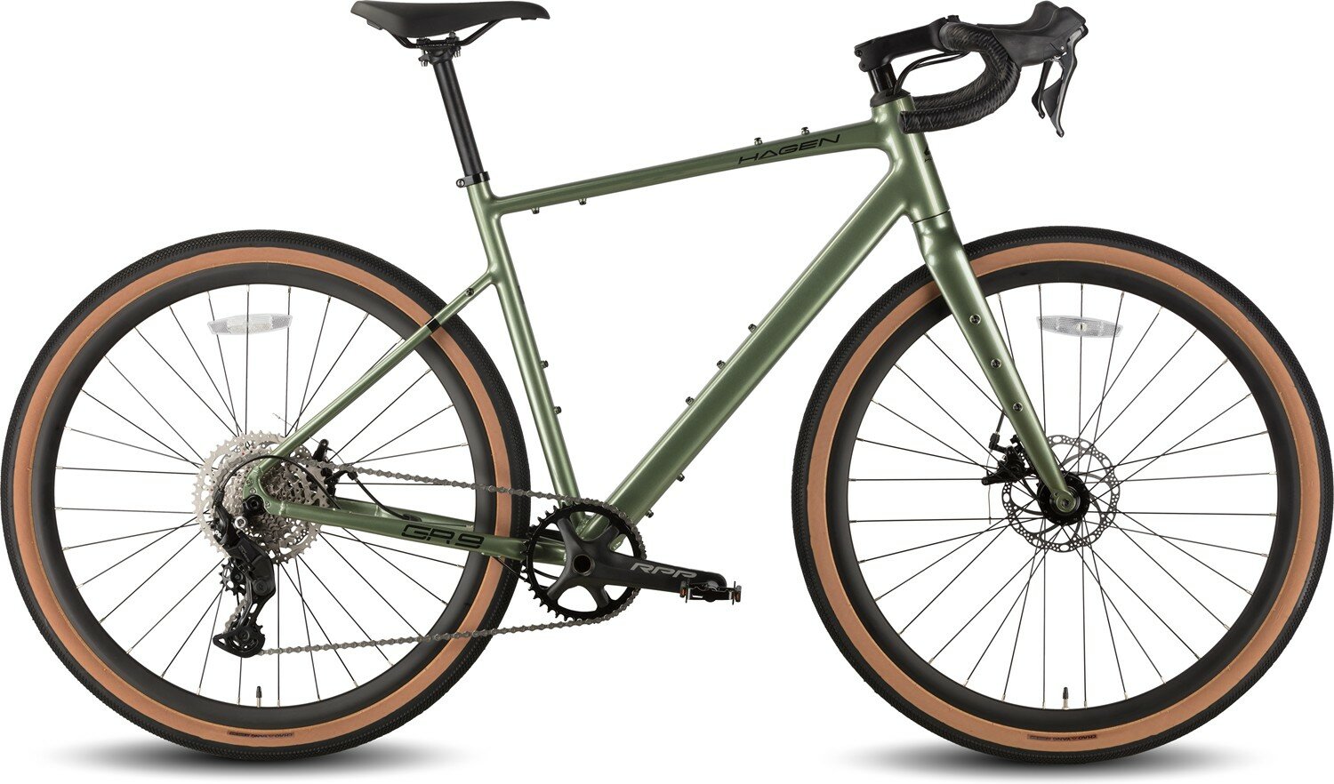 Велосипед Hagen GR Nine (9) 700C (2026), рама L (175-185 см), зеленый металлик металлик
