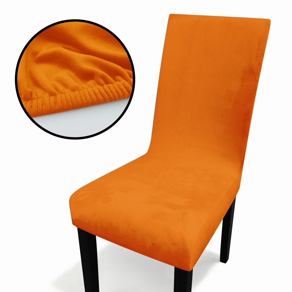 Чехлы для стульев из спандекса, 1 шт. Оранжевый, Bright Orange