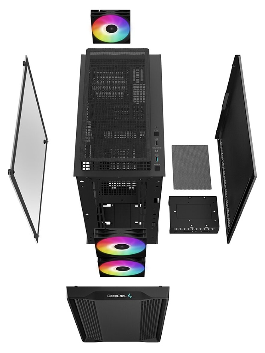 Корпус Deepcool CC360 ARGB, черный — фото 1