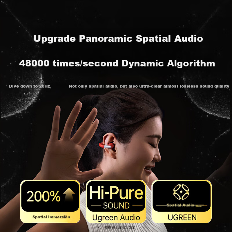 Беспроводные наушники UGREEN HiTune S5 с костной проводимостью HD-звонок открытая клип-дизайн для спорта бега поездок