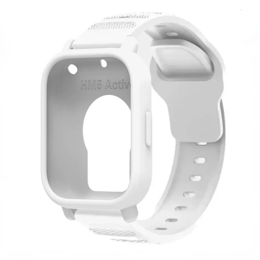 Силиконовый ремешок + защитный чехол, подходит для Redmi Watch 5 Active, рисунок в виде рисовых зерен, откидной, спортивный ремешок