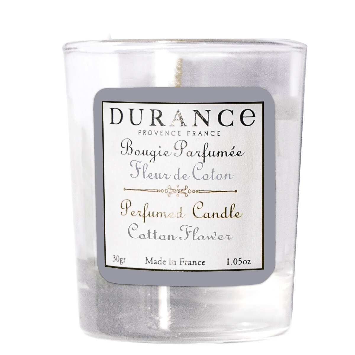 Durance Ароматическая свеча Perfumed Handmade Candle Cotton Flower (цветок хлопка) свеча 30г