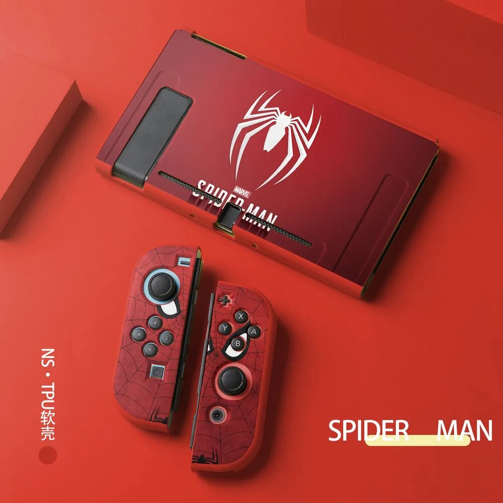Чехол для Nintendo OLED матовый мягкий Marvel Spider-Man док-станции Switch Lite