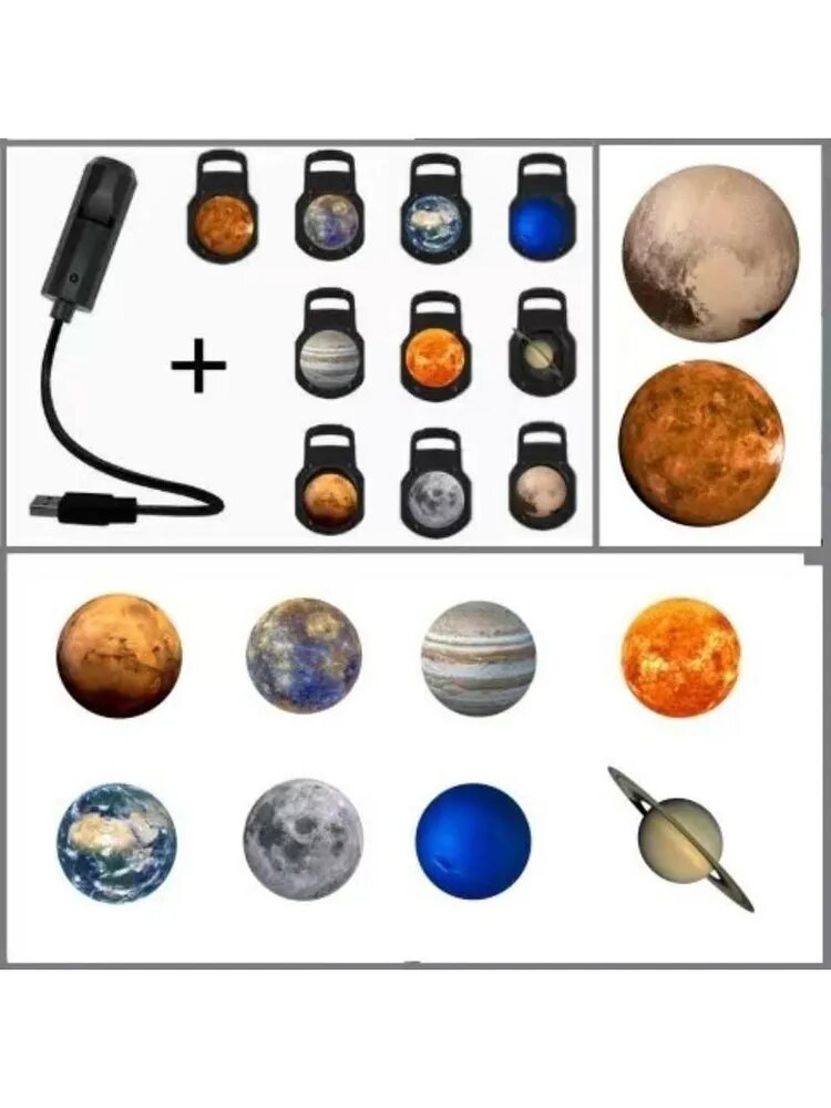 Светодиодный USB-проектор Луна сменные слайды (Земля/созвездия), романтический ночник для спальни, планетарий на стену.