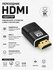 Переходник HDMI (F)- HDMI (M), угловой, прямой, черный, поддерживает 8К
