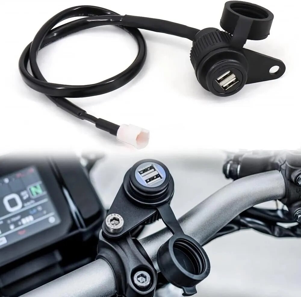 Двойной USB-зарядник 12V для Yamaha MT-07 MT-09