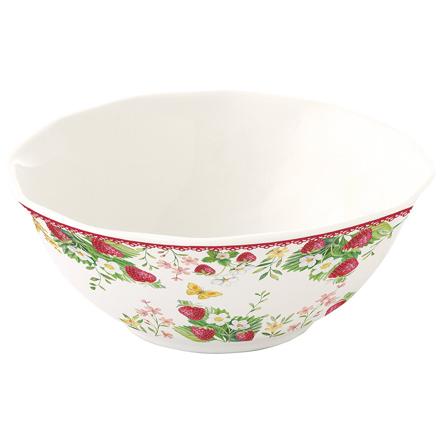 Салатник Jardin Des Fraises D20 см из фарфора для сервировки Easy Life R3413/JARF