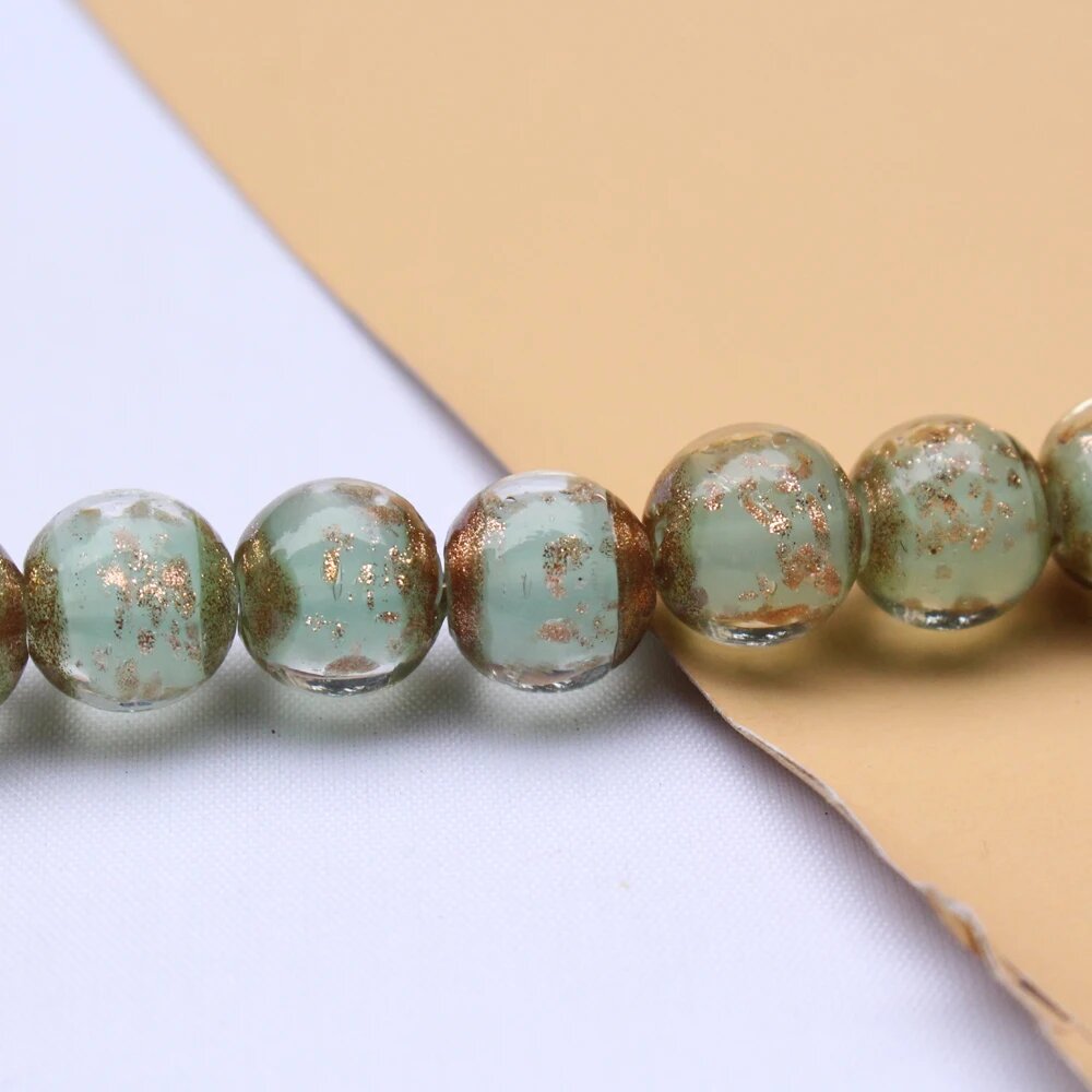 Бусины Akusesari лампворк 10мм, черно-белый микс, 10 шт. Ocean blue yu