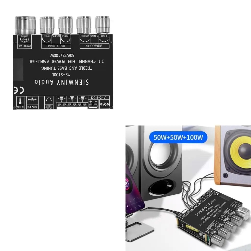 L9BA Bluetooth-усилитель мощности 2x50 Вт 2,1 канала