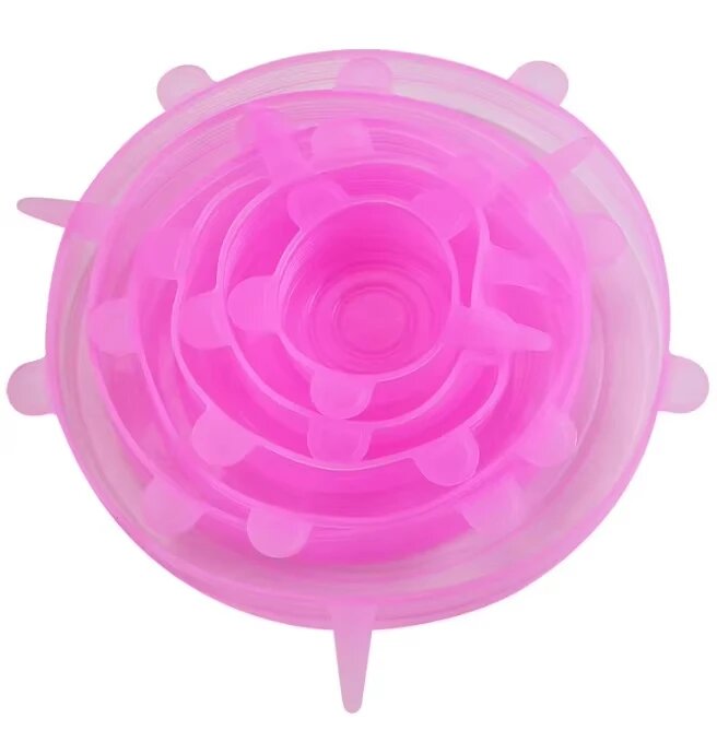 6 шт. силиконовые крышки для хранения RPXBGUCKARHG pink