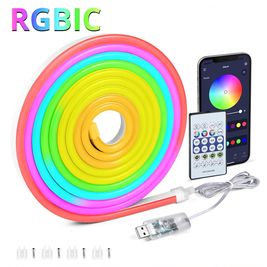 Saimili RGBIC LED лента Bluetooth 1-5 м 2M