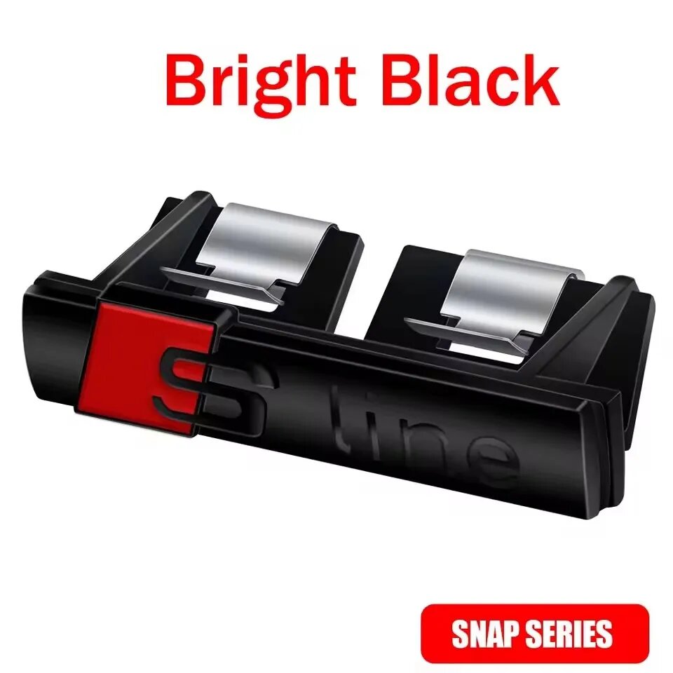 Для Audi A4 B8, A3 8P, A6 C7 8V, B9, B7, B6, C6, A5, Q5 C5, A1, Q3 C8: 3D металлический Bright Black