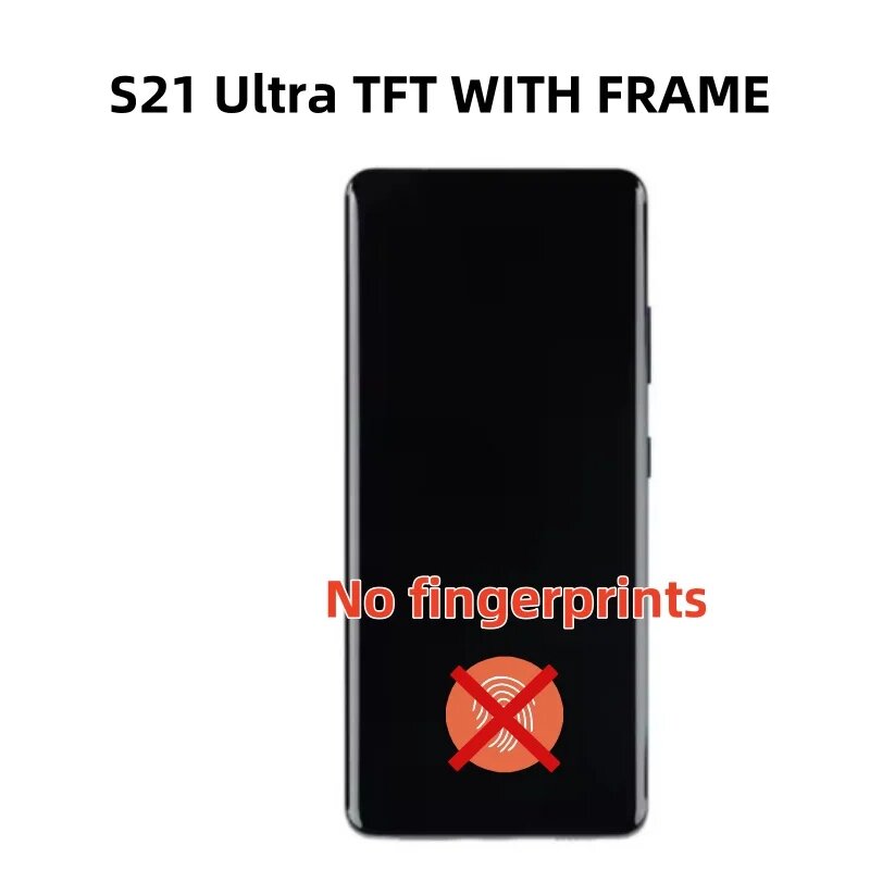 OLED-экран в сборе для Samsung Galaxy S21 Ultra 5G G998B G998B/DS ЖК-дисплей с TFT balck With Frame