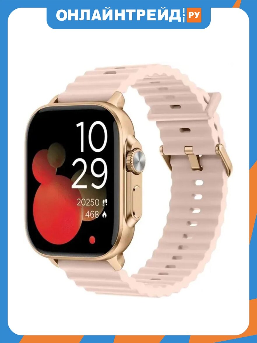 Смарт часы Ttec Tempus Rectangular, 51mm, золотой