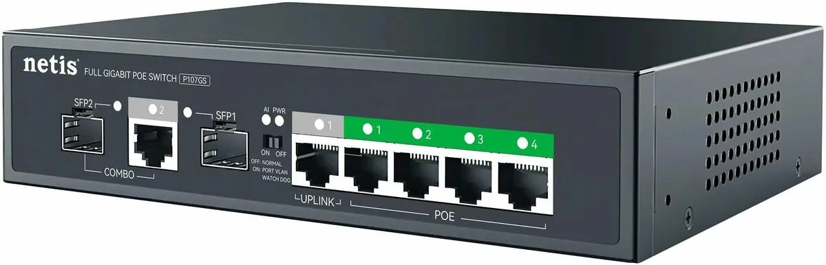 P107GS Netis 4-портовый PoE+ 2 SFP Коммутатор