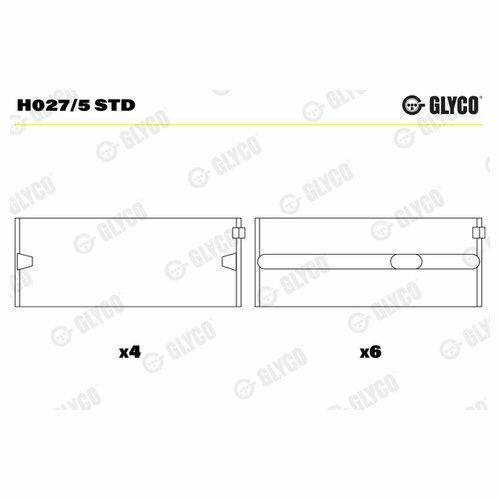 Вкладыши коренные Glyco H0275STD