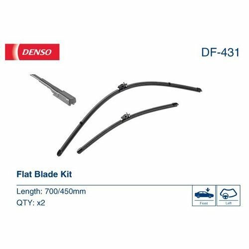 Щетка стеклоочистителя бескаркасная 700/450mm (ком-кт) Denso DF431