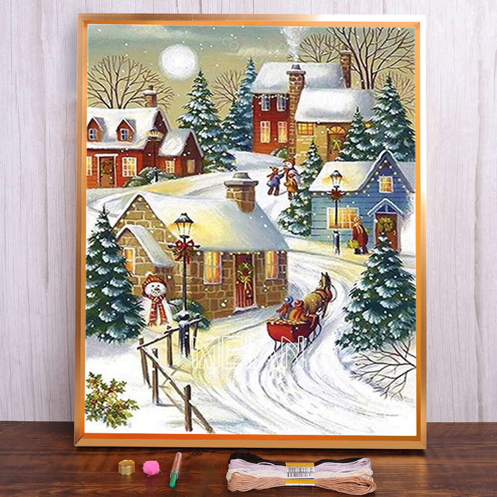 MEIAN Набор для вышивания,30x40CM,11CT,40 цветов