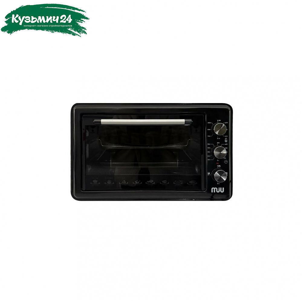 Мини-печь MIU МО-40001В УТ-00002660, цвет черный, объем 40 л, 1.5 кВт
