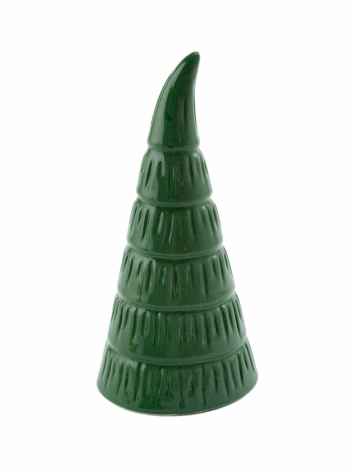 Статуэтка Hill & Mill "Pine Green", керамика, ручная работа, новогодняя, 15x7x7 см — фото 1