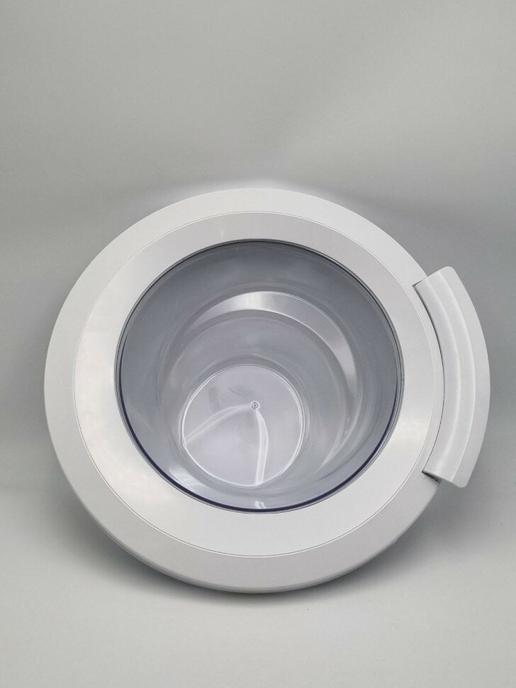 Люк для стиральной машины Bosch, Siemens, Neff, Gaggenau в сборе, белый, пластиковое стекло 704286