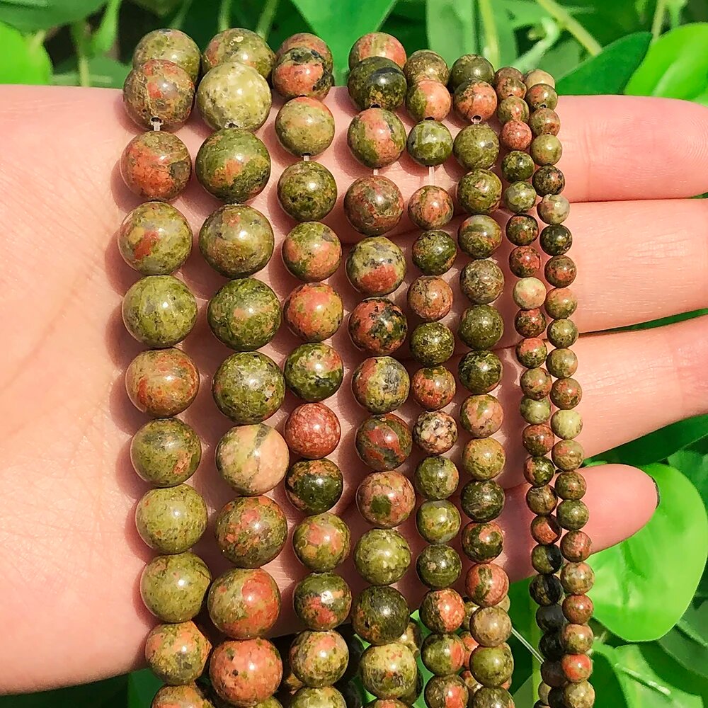 Каменные бусины TTUIJI бирюза агата тигровый глаз 4/6/8/10/12 мм 6mm 61pcs beads, Unakite