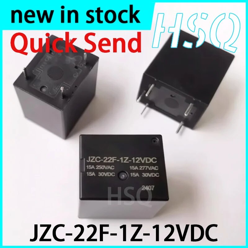 5 шт. Реле JZC-22F-1Z-12VDC 5-контактное 15А
