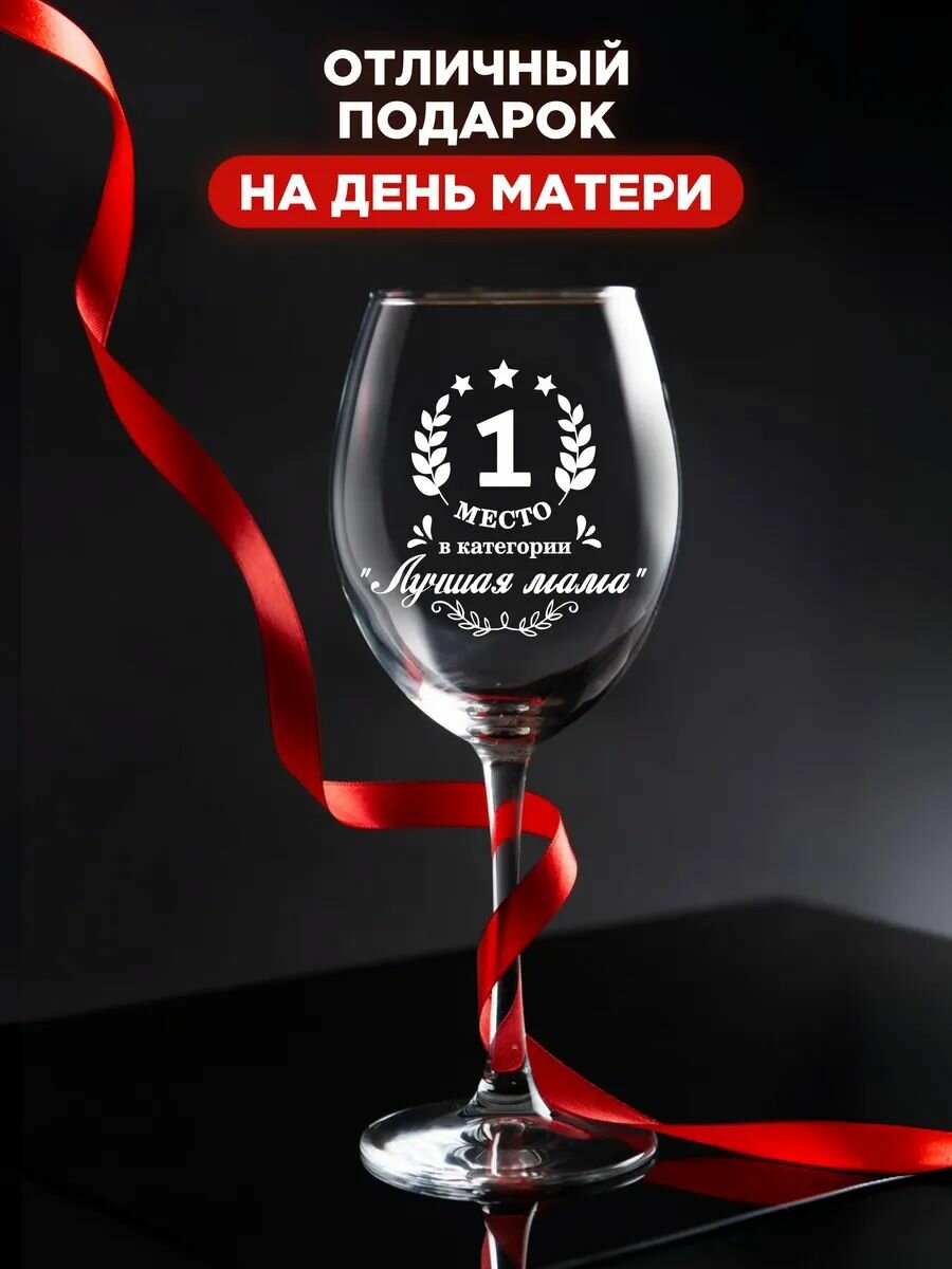 Оригинальный подарок маме - бокал с гравировкой