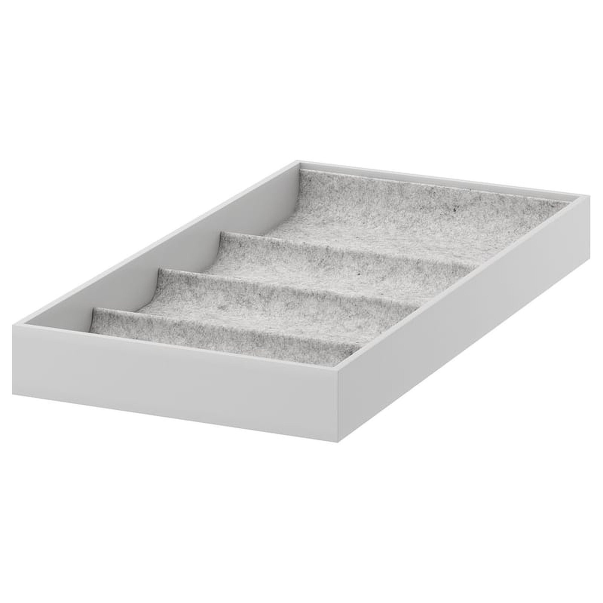 Вставка для хранения IKEA KOMPLEMENT, светло-серый, 4 секции, 25x53x5 см 504.040.32