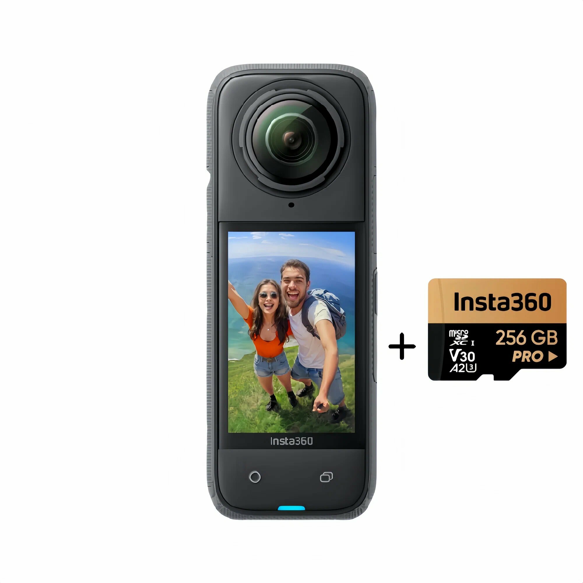 Экшн-камера Insta360 X4 Standard Bundle с картой памяти 256 ГБ, водонепроницаемая, 360°, широкоугольная съемка, 4K видео