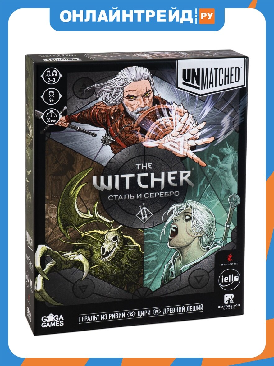 Настольная игра Gaga Games Unmatched. The Witcher. Сталь и серебро