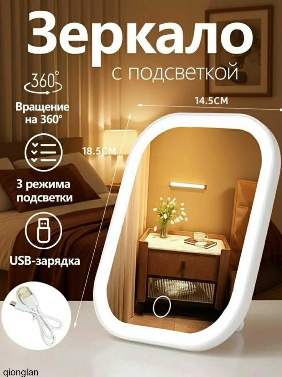 Зеркало интерьерное, 14.5 см х 18.5 см, 1 шт