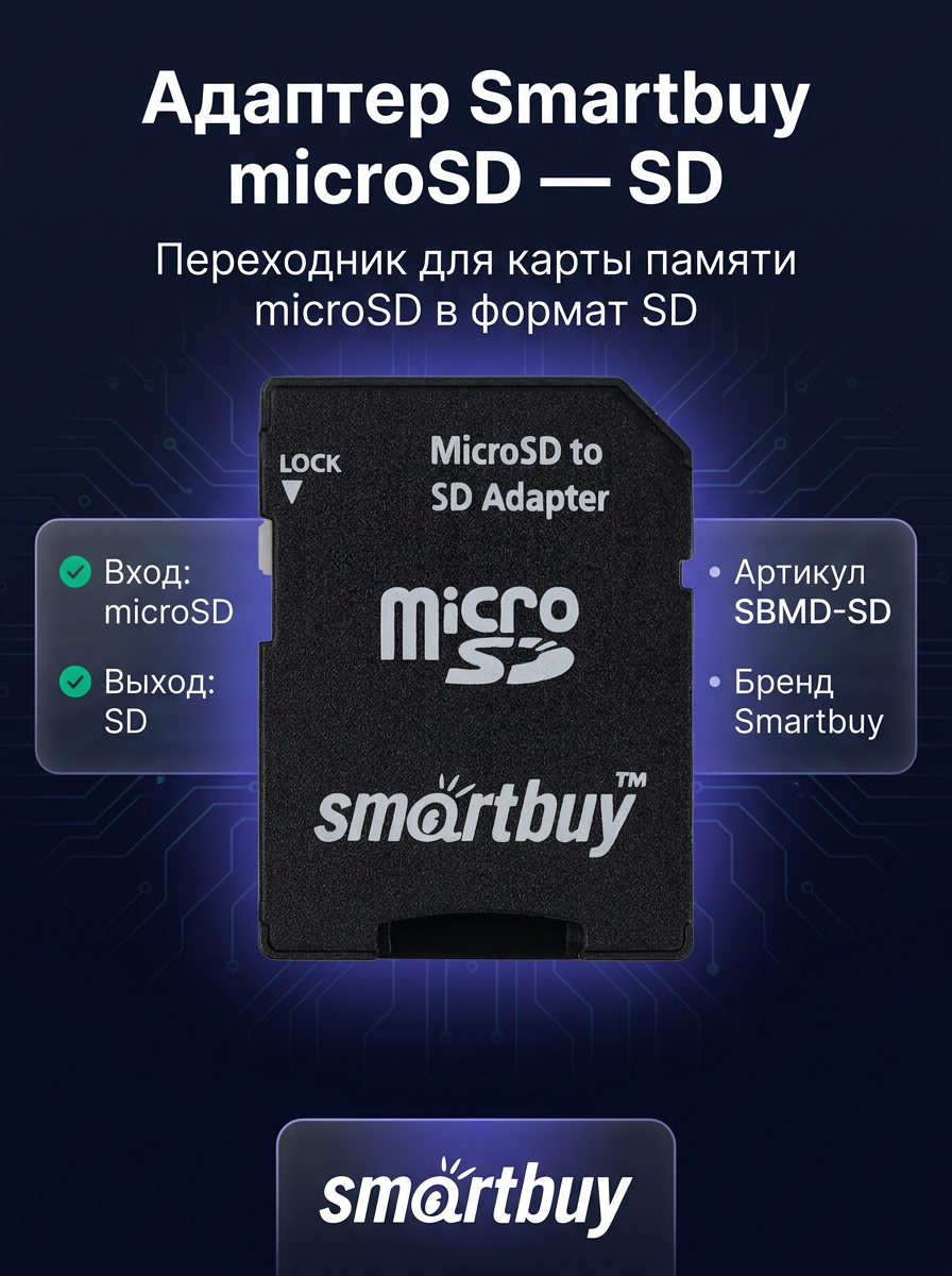 Адаптер для карты памяти micro sd - SD