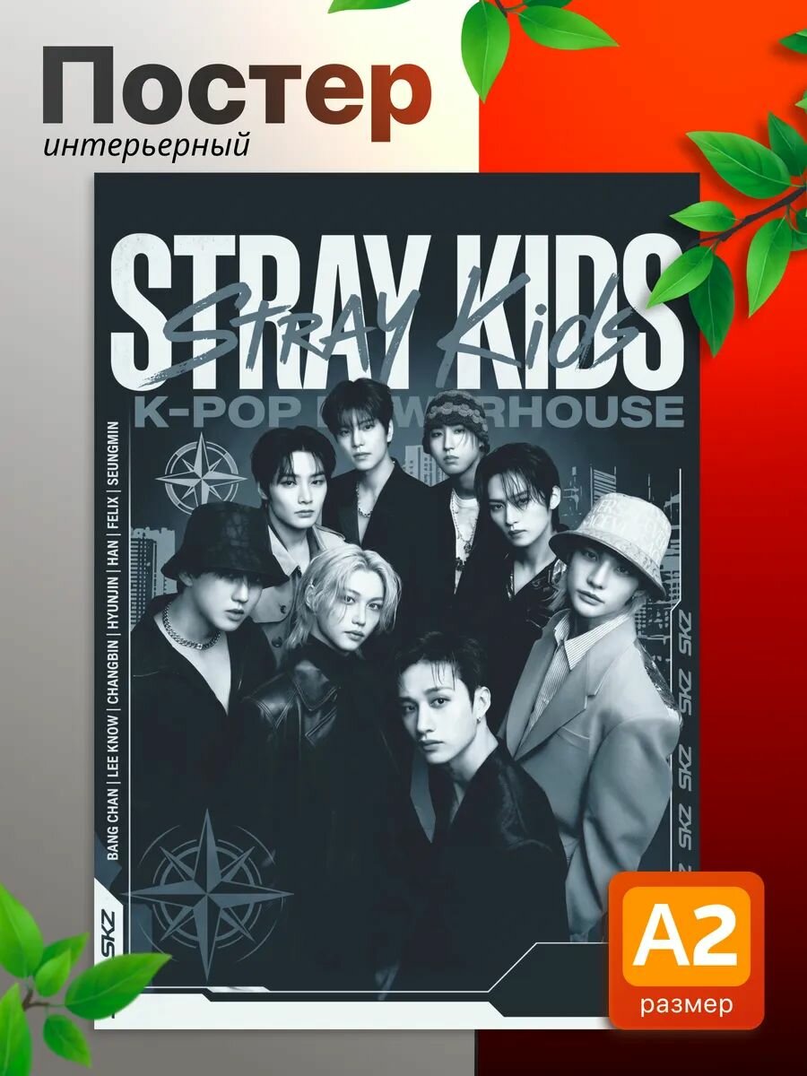Постеры на стену интерьерные Stray kids кпоп