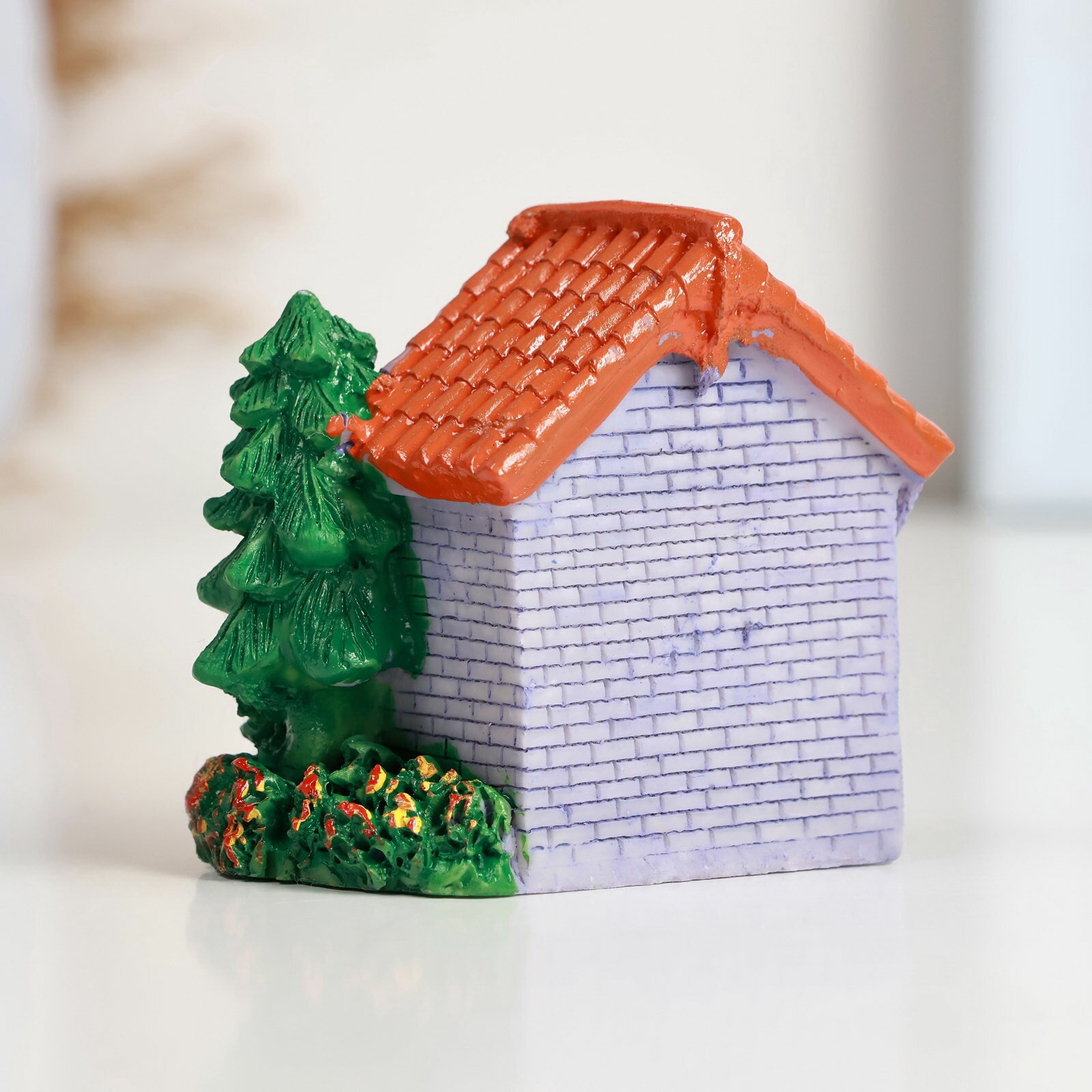 Фигурка полистоун "Домик у леса", 5x4x6 см, цвет: разноцветный, 2 шт. — фото 1