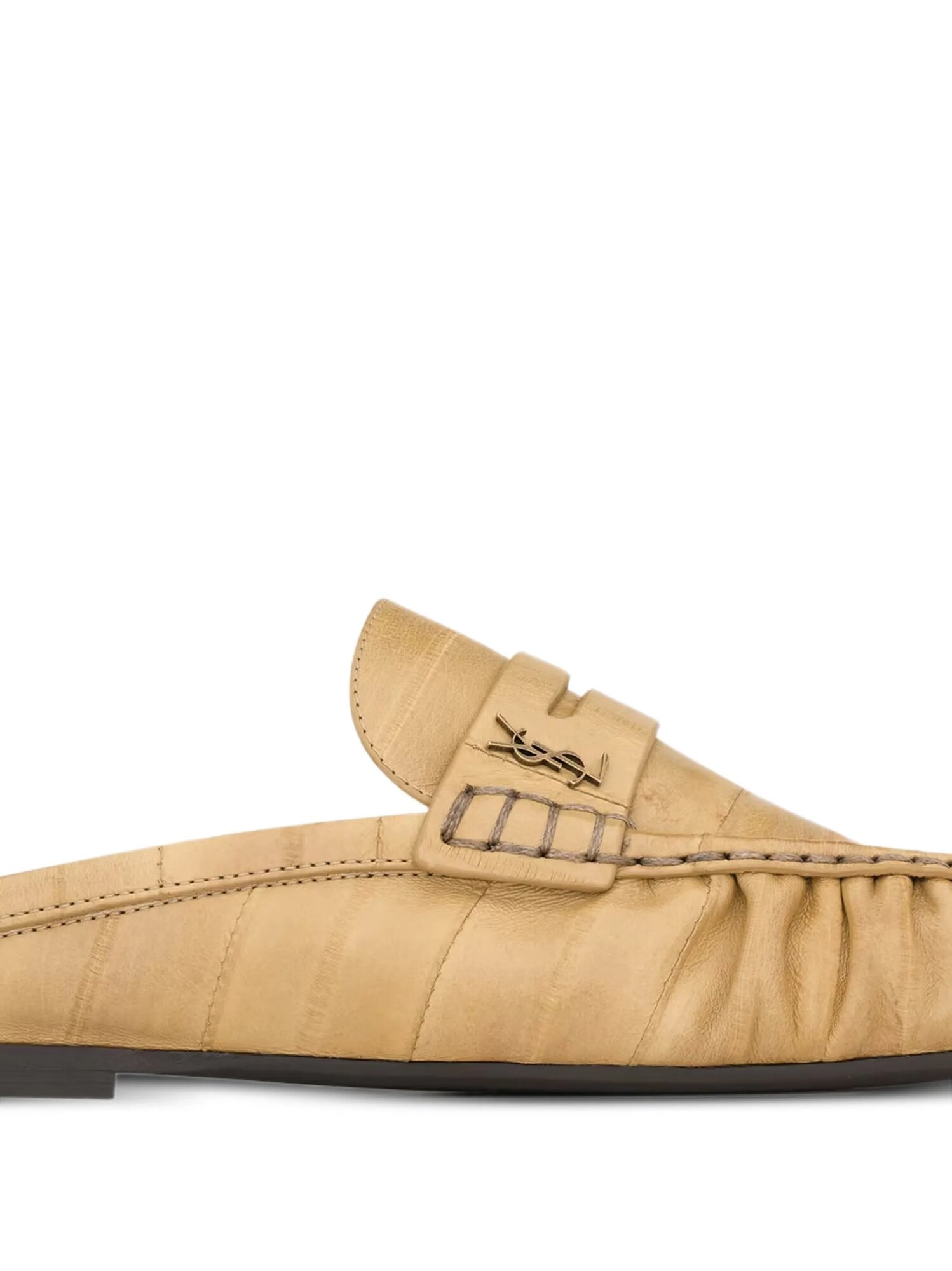 Лоферы Yves Saint Laurent YSL plaque ruched loafers, размер 39, разноцветный — фото 1
