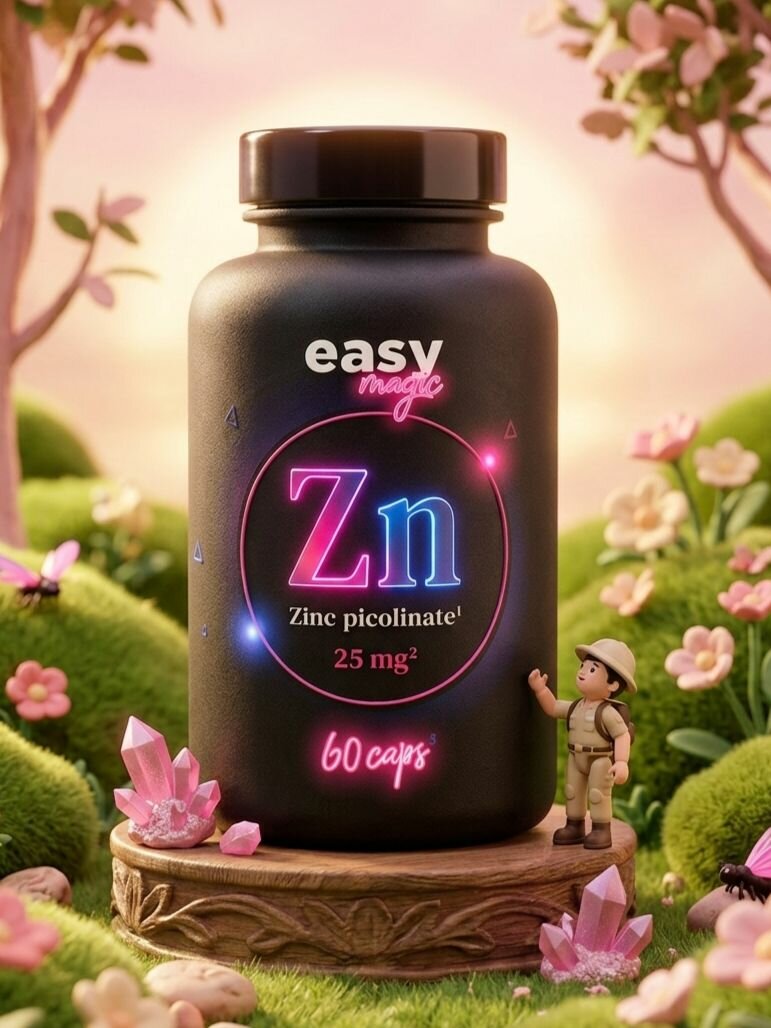 Цинк пиколинат + Витамин B6 (Zinc picolinate + Vitamin B6), 60 капсул