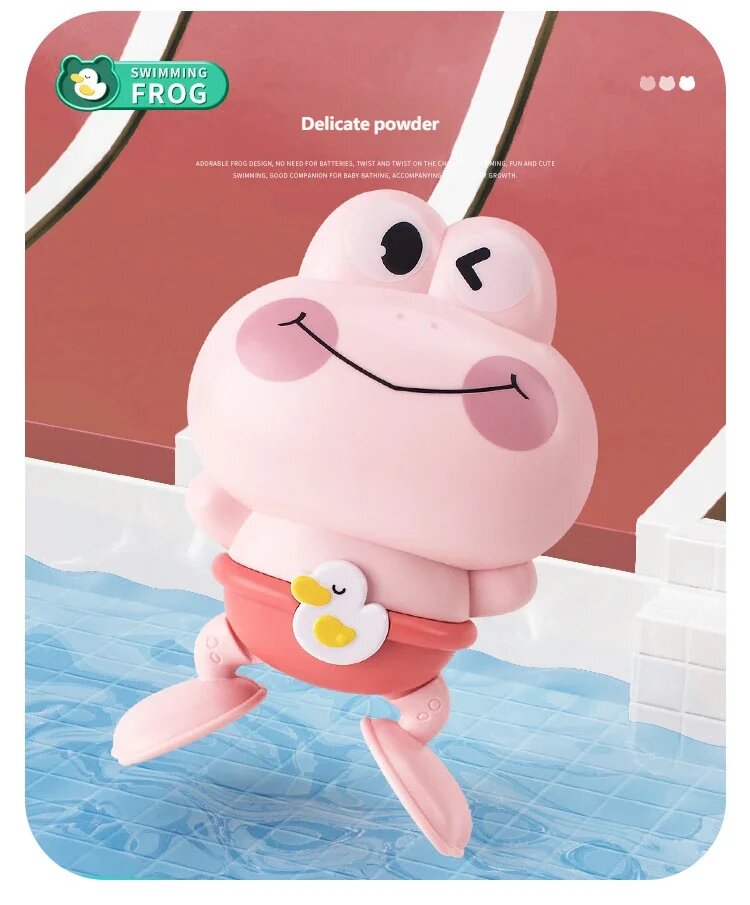Игрушка для ванной Gowinbaby: Заводная лягушка для детей, плавающая лягушка для игр в ванной