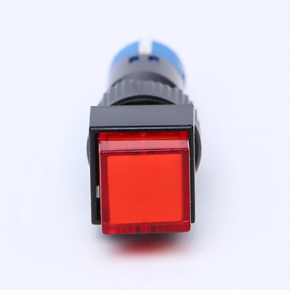 ELEWIND Зелёная квадратная светодиодная индикаторная лампа 8 мм Красный, square, Yellow 12V
