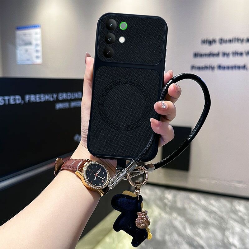 Чехол для Realme C85, кожа TPU, со шнурком, защитный, противоударный