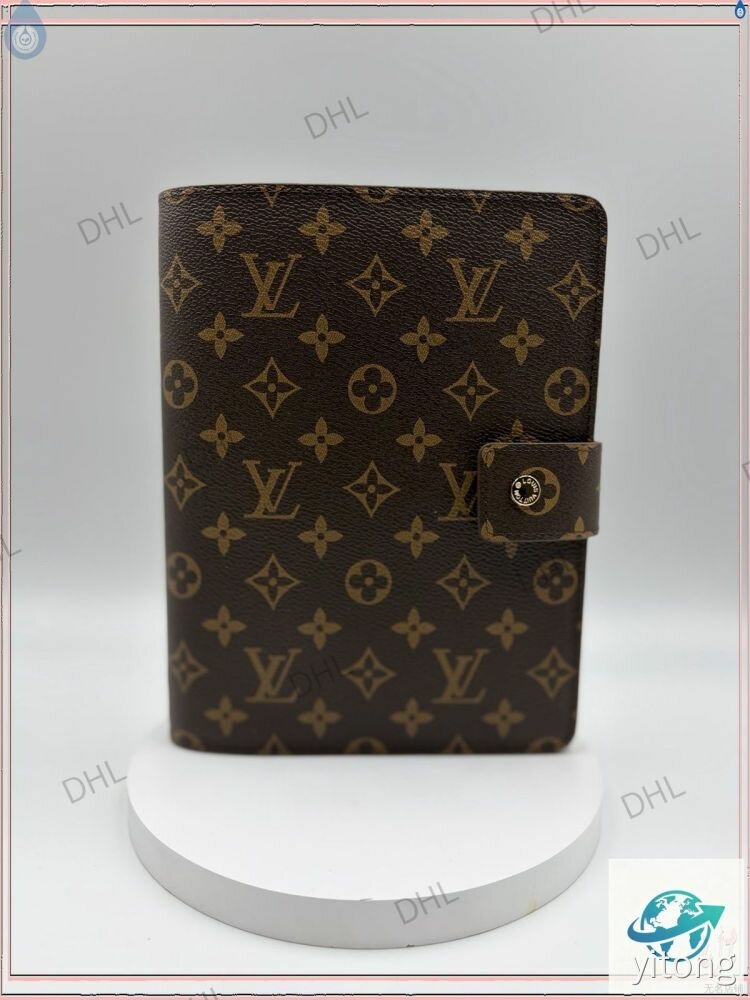 А5 блокнот LV с клапаном, классический монограммный принт, для офиса и дома, стильное оформление — фото 1