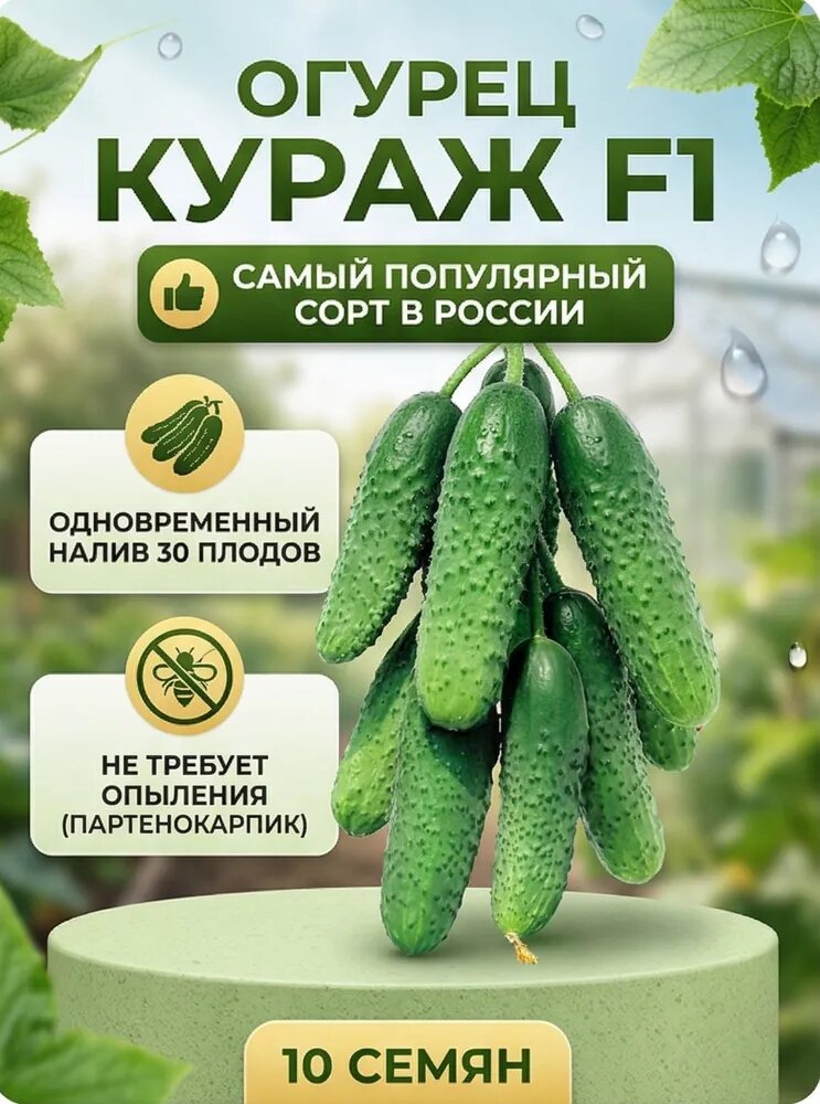 Семена Огурец Кураж F1 Гавриш 10 семян
