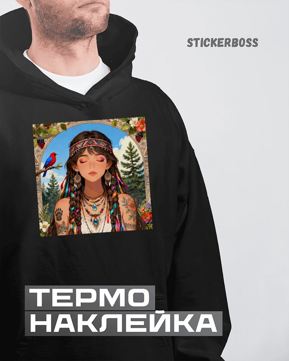 Термонаклейка термотрансфер на одежду девушка — фото 1