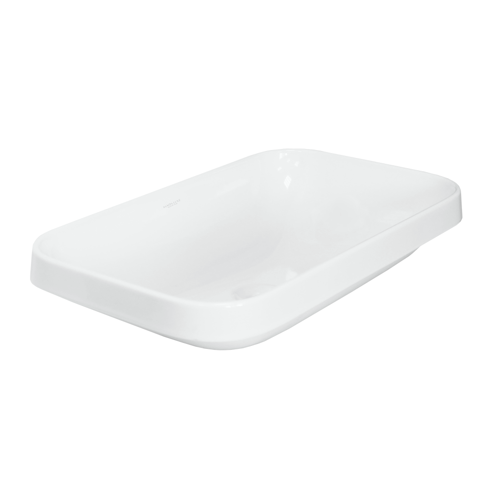 Раковина Sanita Luxe Infinity Inside 60 WB.IN Infinity 60-N WHT.G S1 Белая, фарфор, полувстраиваемая