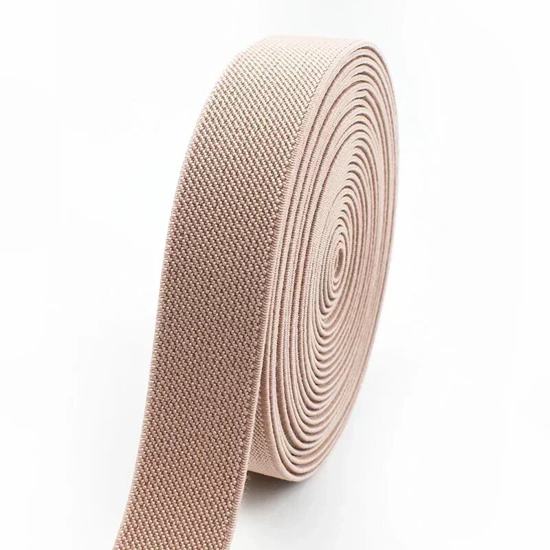 Meetee Нейлоновые резинки 10-50 мм 30mm, Бежевый, Skin, 5Meters