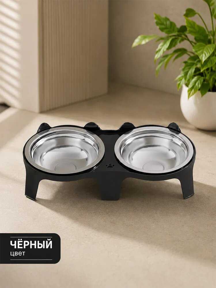Миска для кошек и собак из нержавеющей стали, не опрокидывается