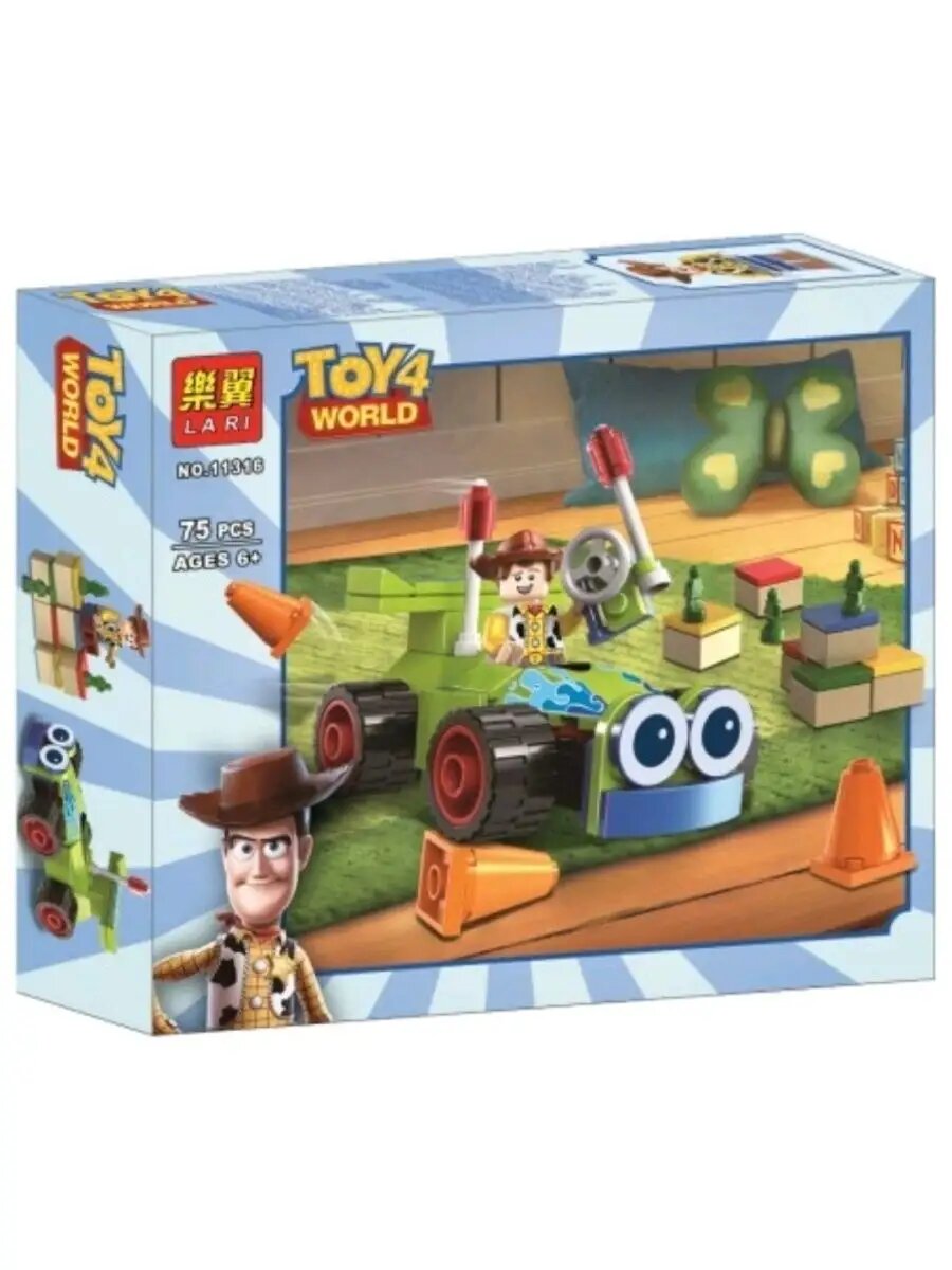 Конструктор История Игрушек Toy story Вуди на машине
