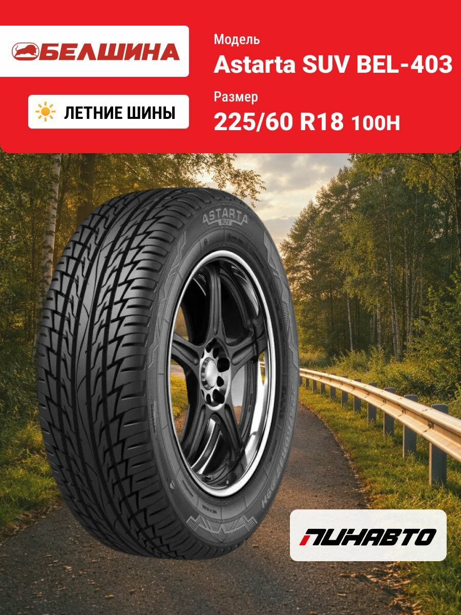 Шина летняя BELSHINA 225/60 R18 Astarta SUV Бел-403 100H TL