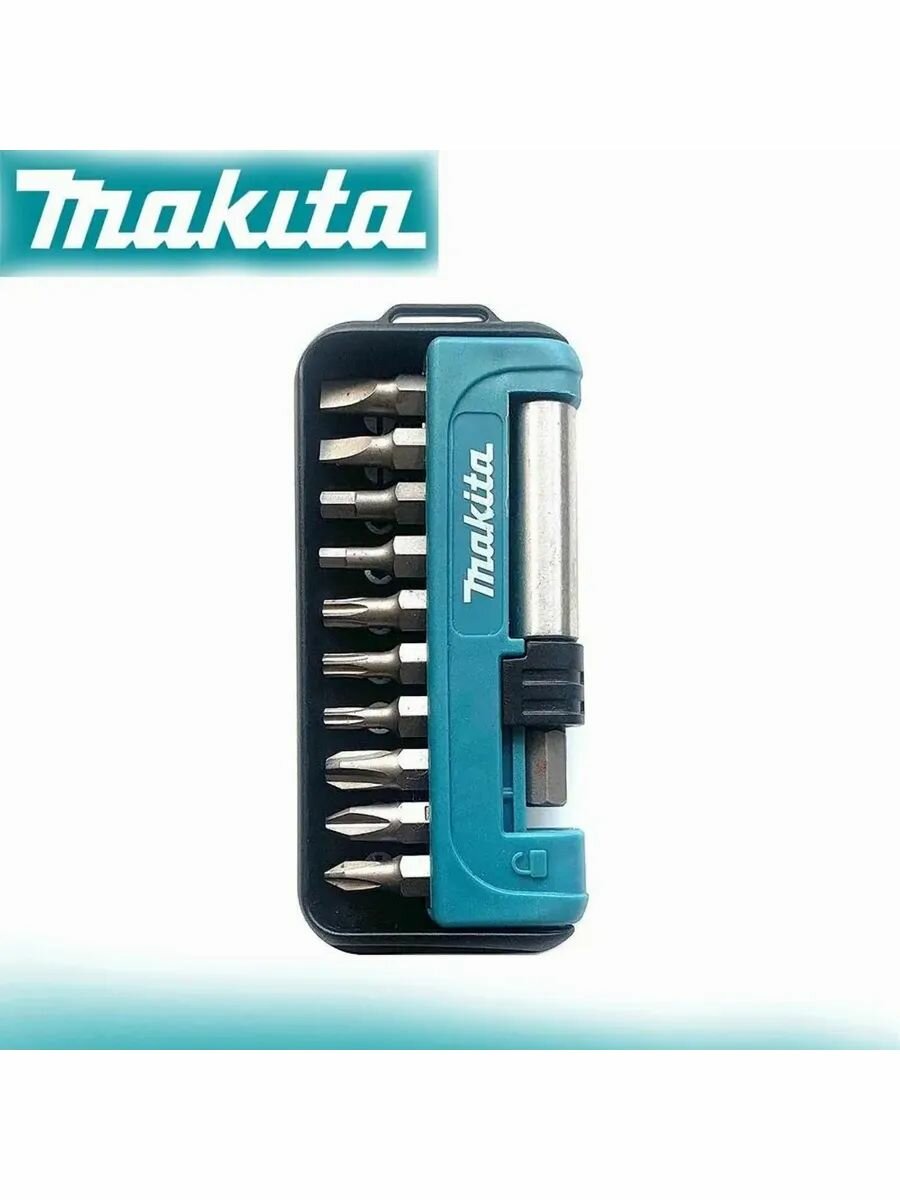Набор бит Makita D-67636, 11 предметов с магнитным держателем 60 мм